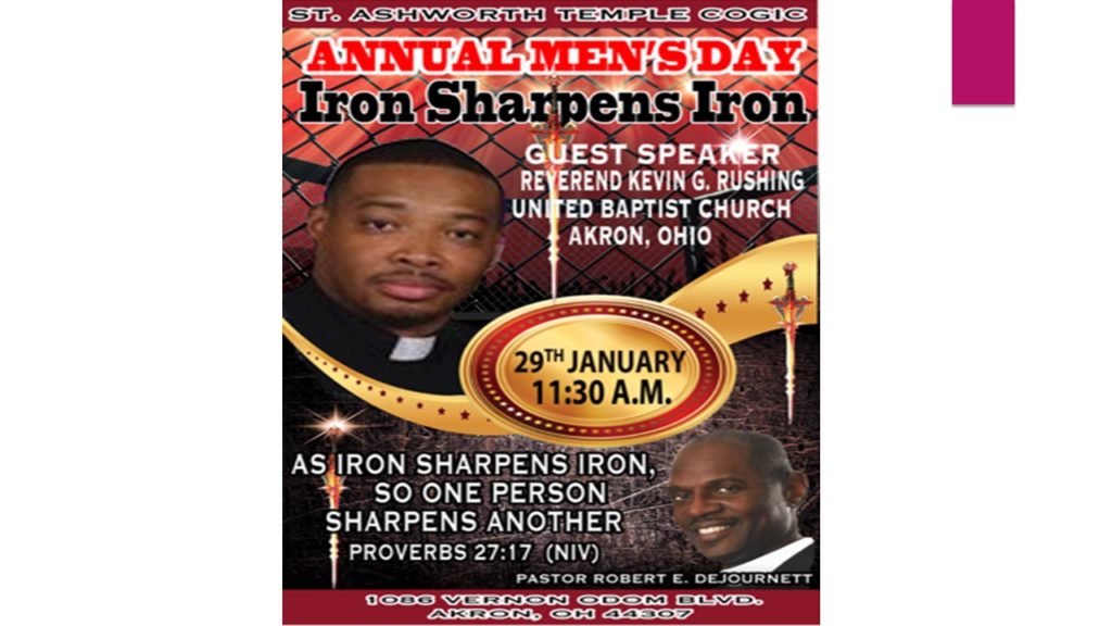 Speaking Engagement – Pastor Rushing – United Baptist Church